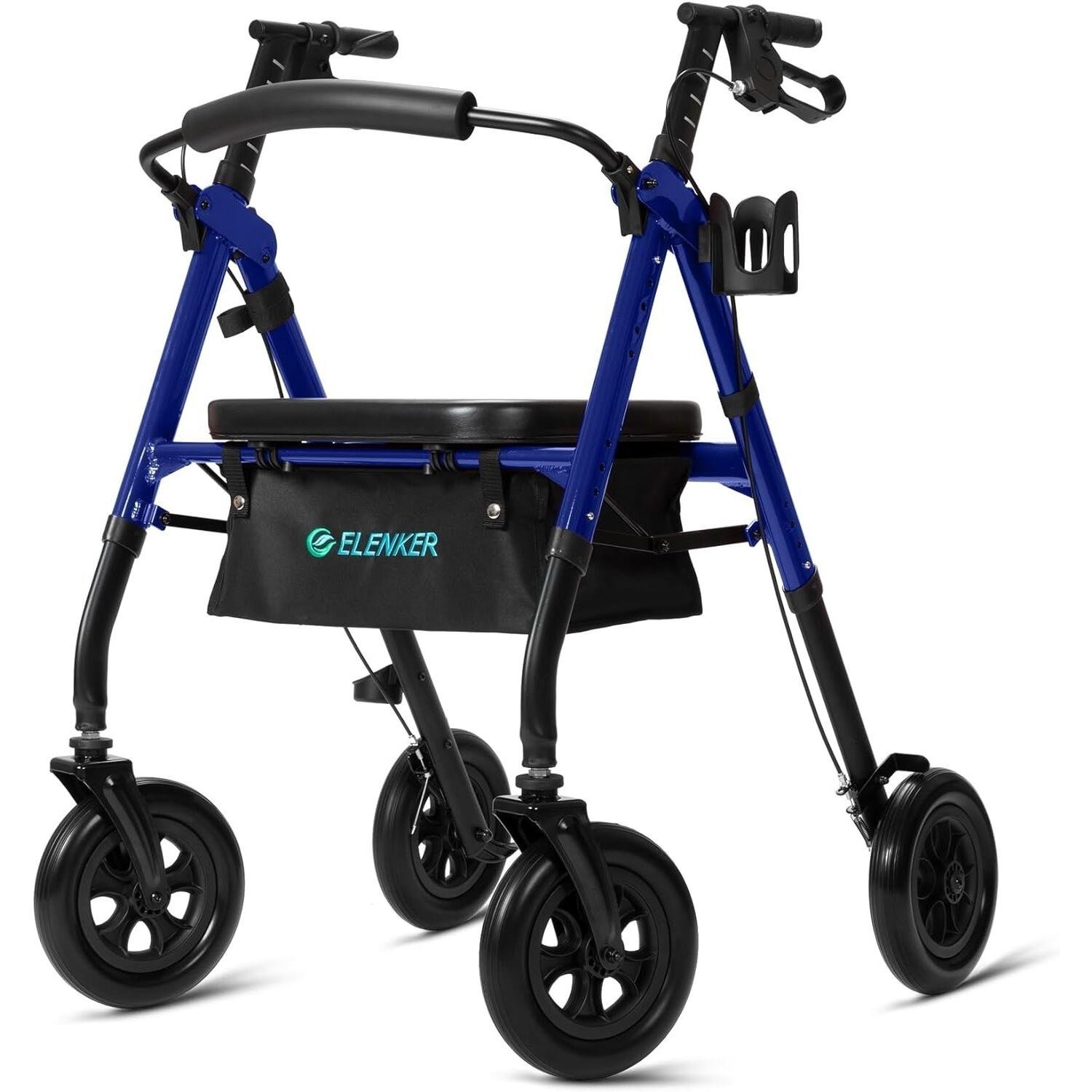 Elenker 10" All-Terrain Rollator - Support Up to 300 lbs
