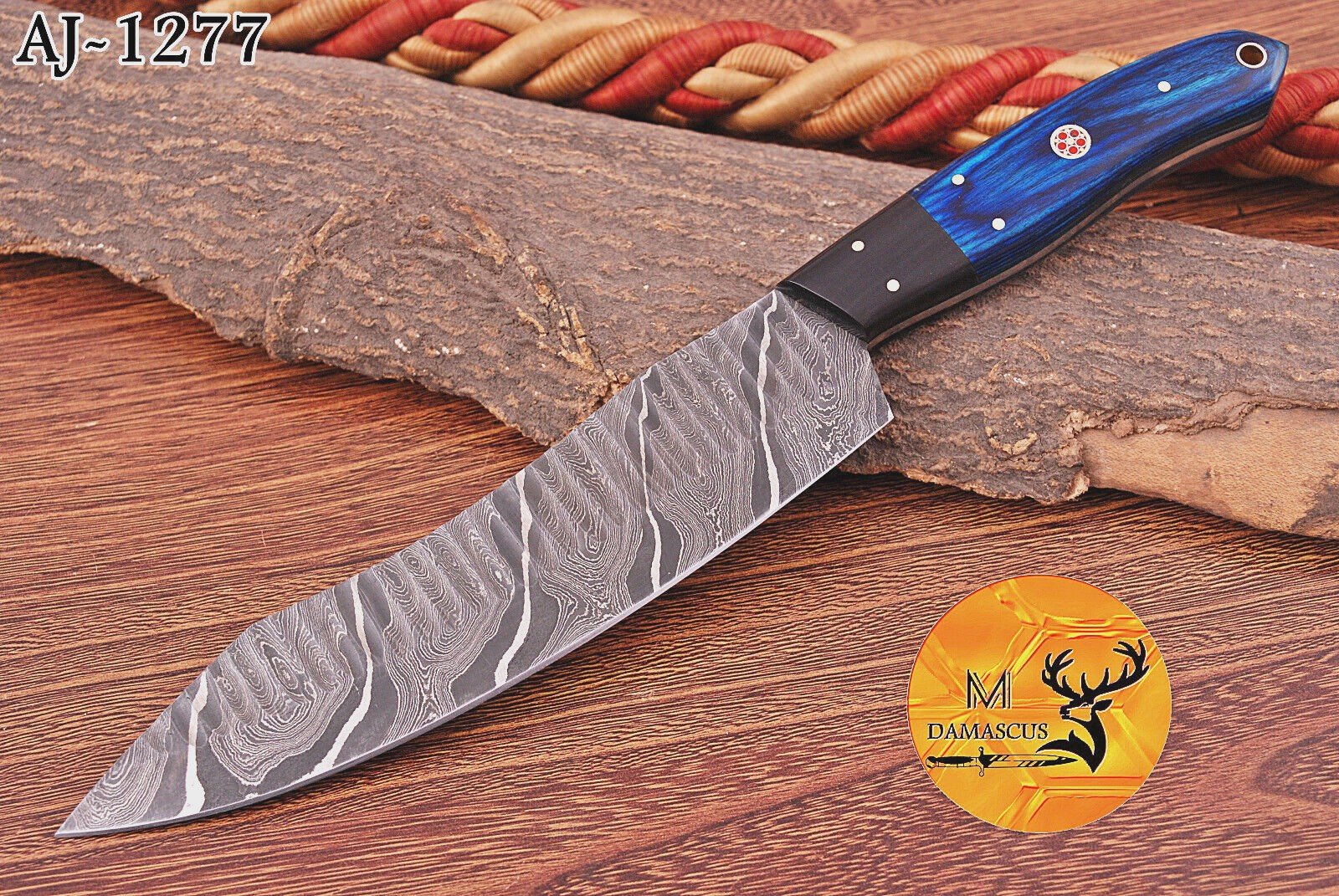 Custom Hand-Forged Damascus Japanese Chef Knife