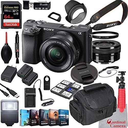 Sony Alpha a6400 Camera Bundle: 16-50mm Lens Included