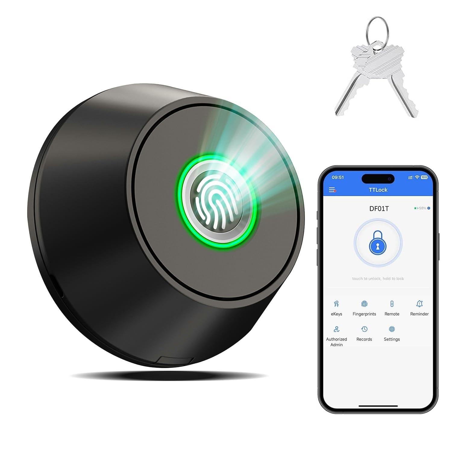 Smart Fingerprint Keyless Deadbolt Lock - Unpickable Security