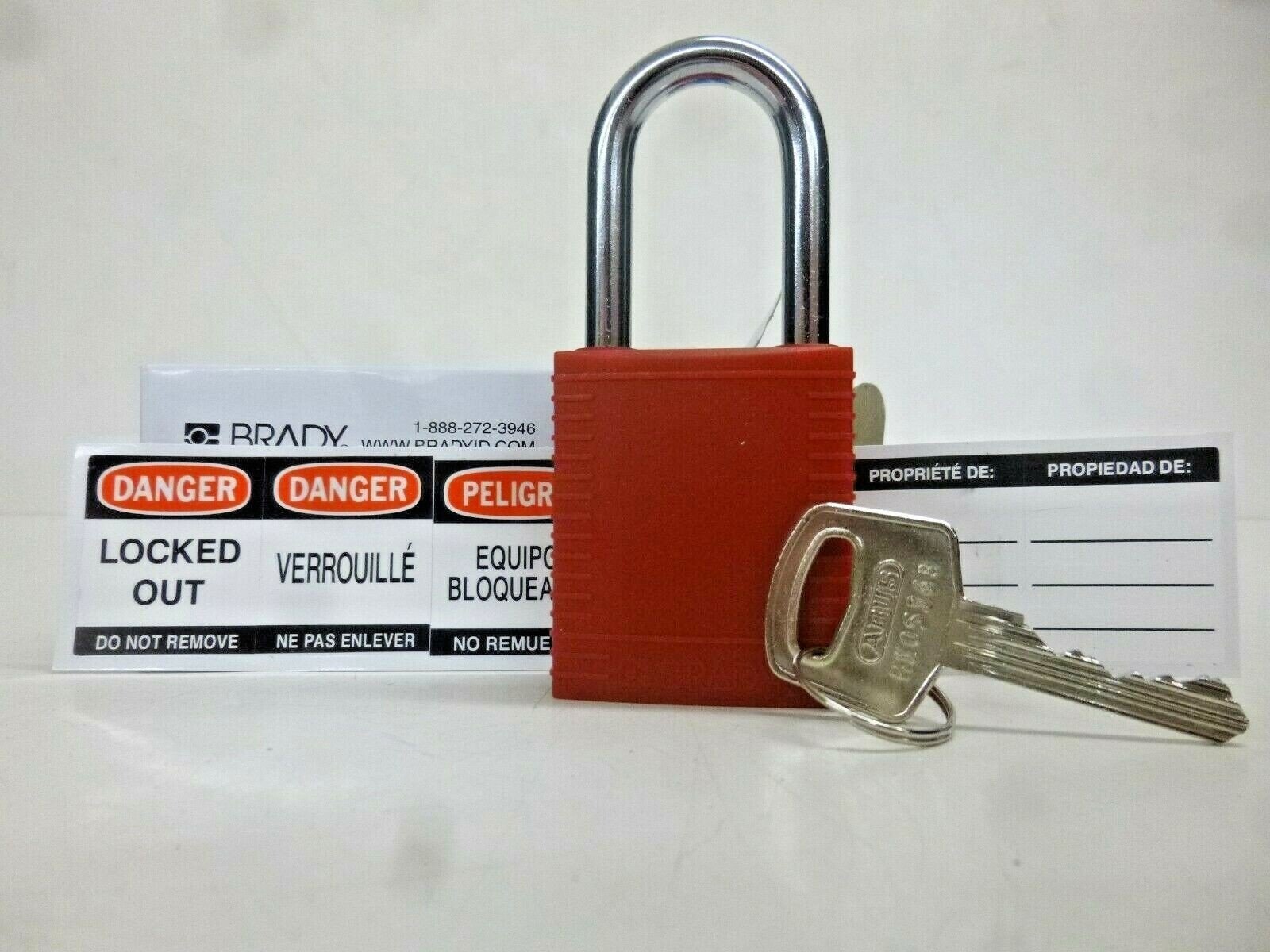 Red Lockout Padlock - Unique Key Security