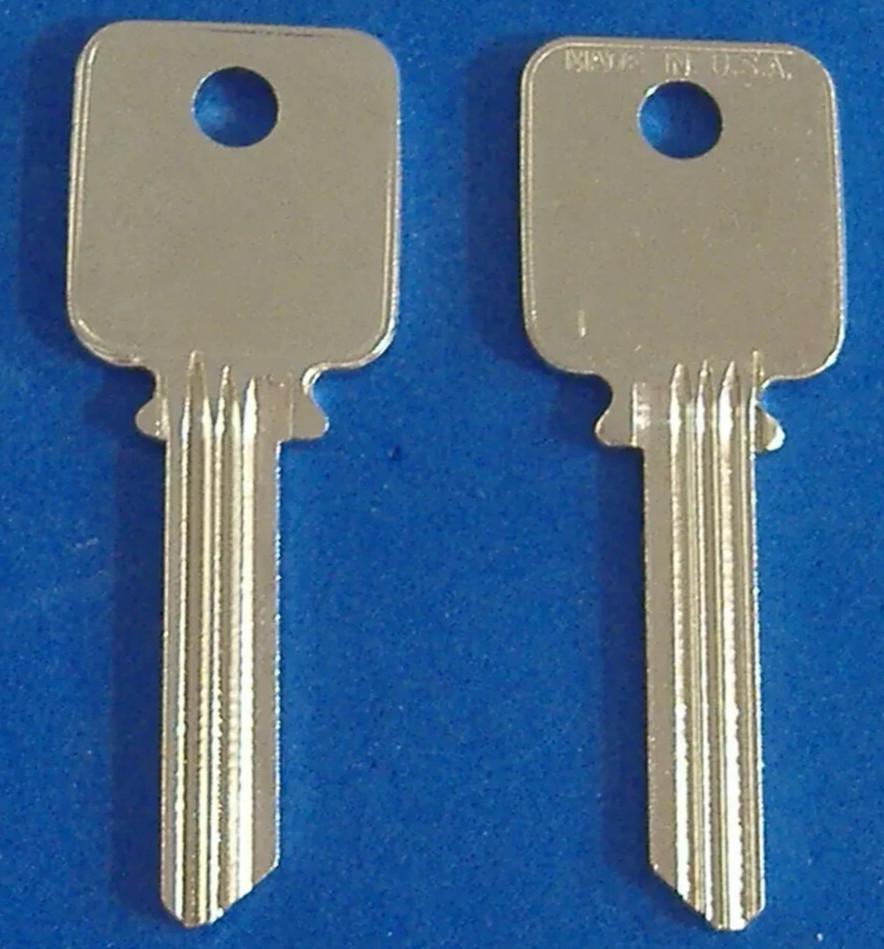 Two Key Blanks for Medeco Bi-Axial Locks