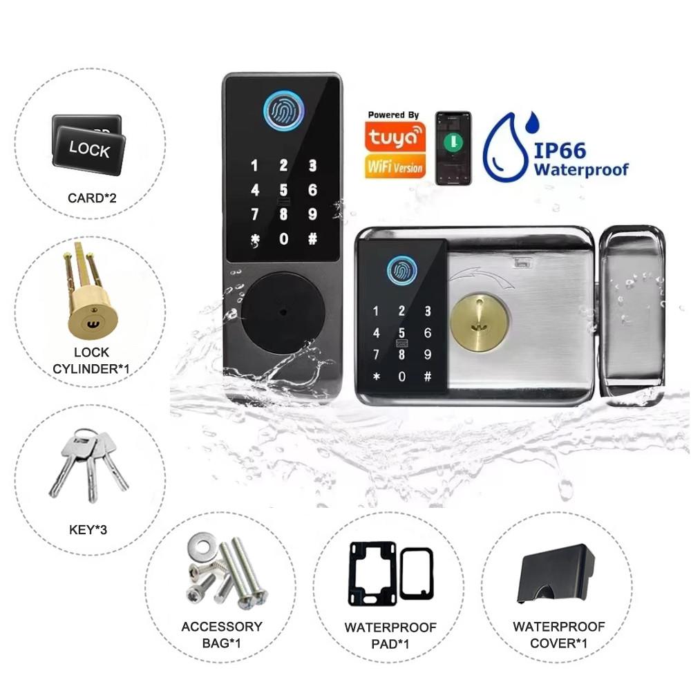Unpickable Smart Outdoor Door Lock with Fingerprint Access
