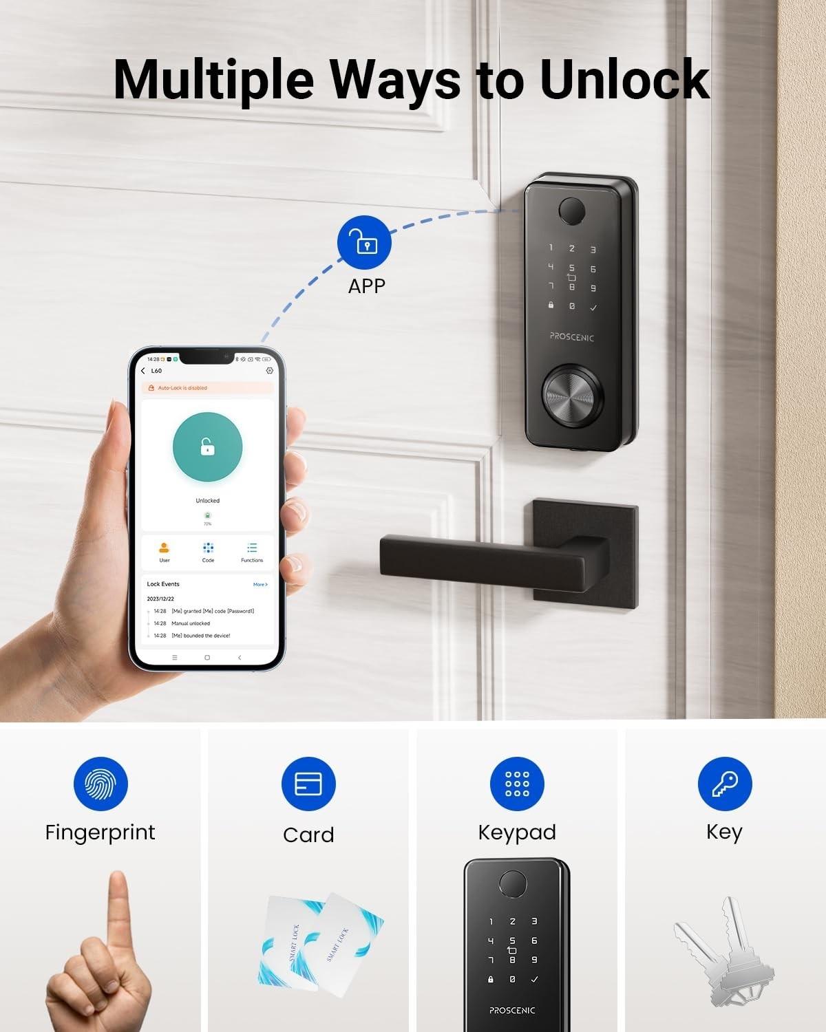 Proscenic L60 Smart Lock: Keyless Fingerprint Access