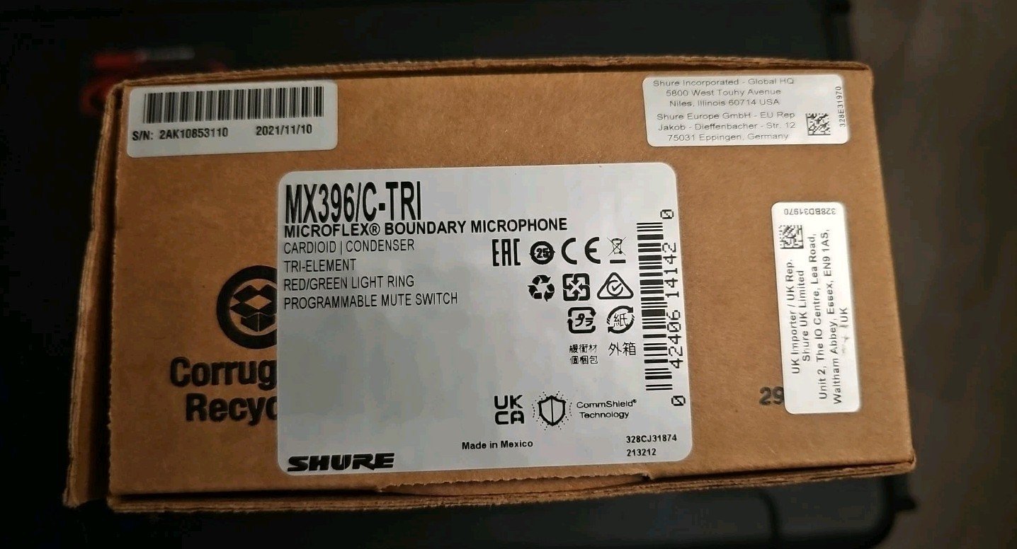 Shure MX396 Parabolic Microphone - Exceptional Sound Quality