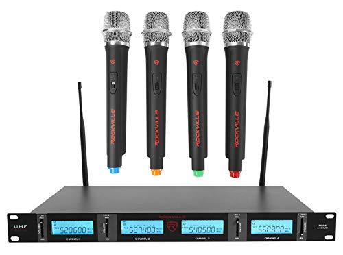 Rockville RWM4401UH Quad UHF Microphone System Sale