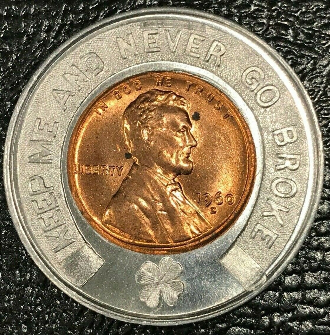 1960 D Lincoln Cent Encased Postage Stamp