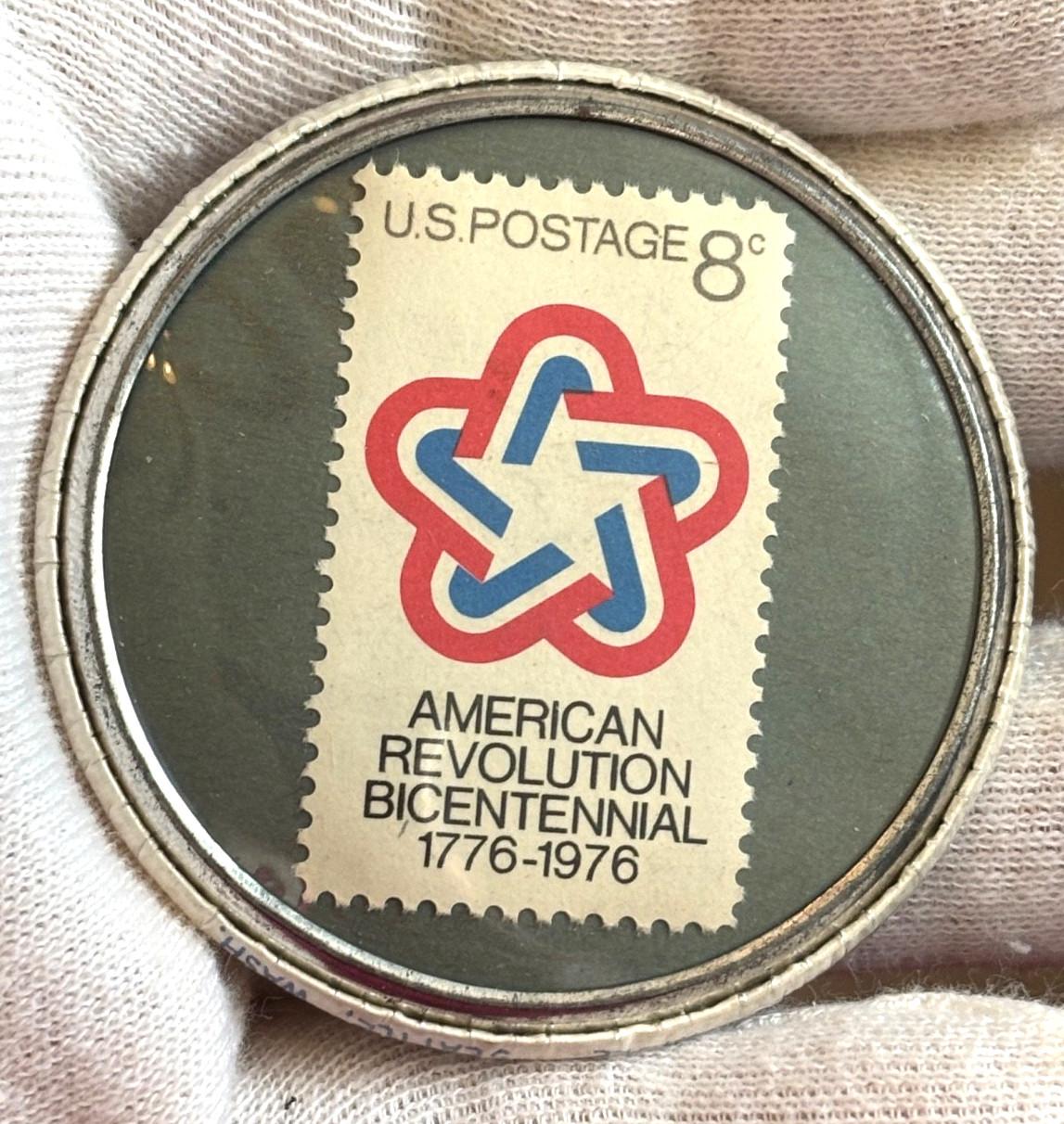 Rare 1976 US 8 Cent Encased Postage Stamp