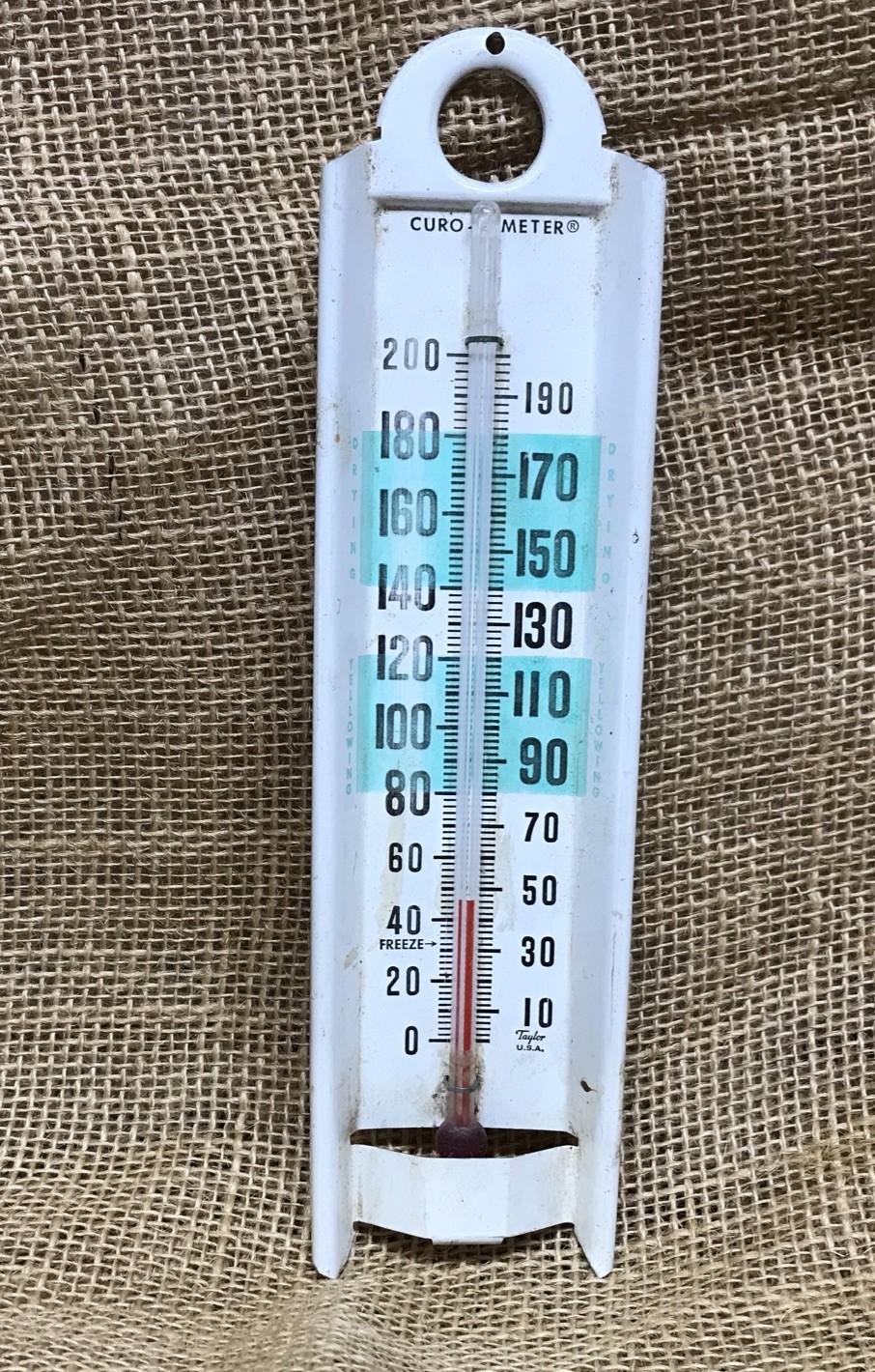 Vintage Tobacco Curo Meter Thermometer Wall Decor