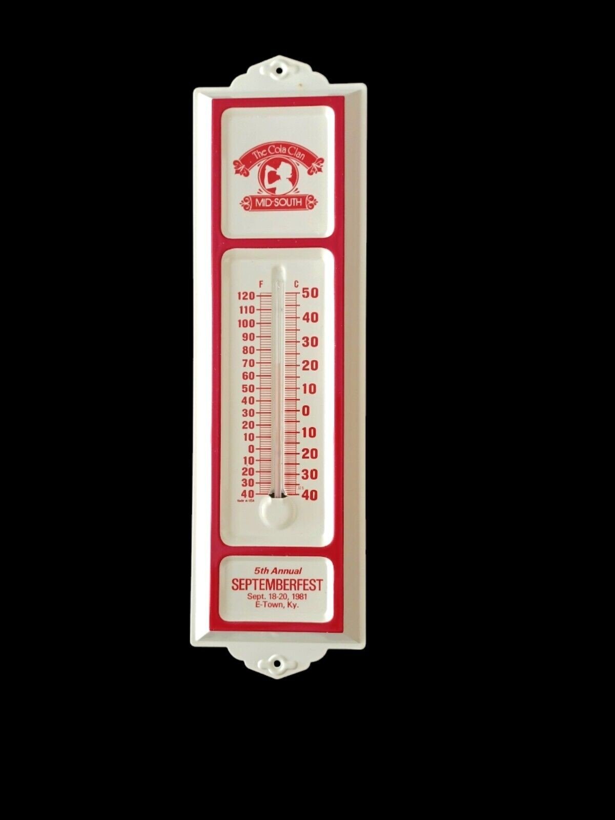Coca Cola Vintage Metal Thermometer - Antique Style