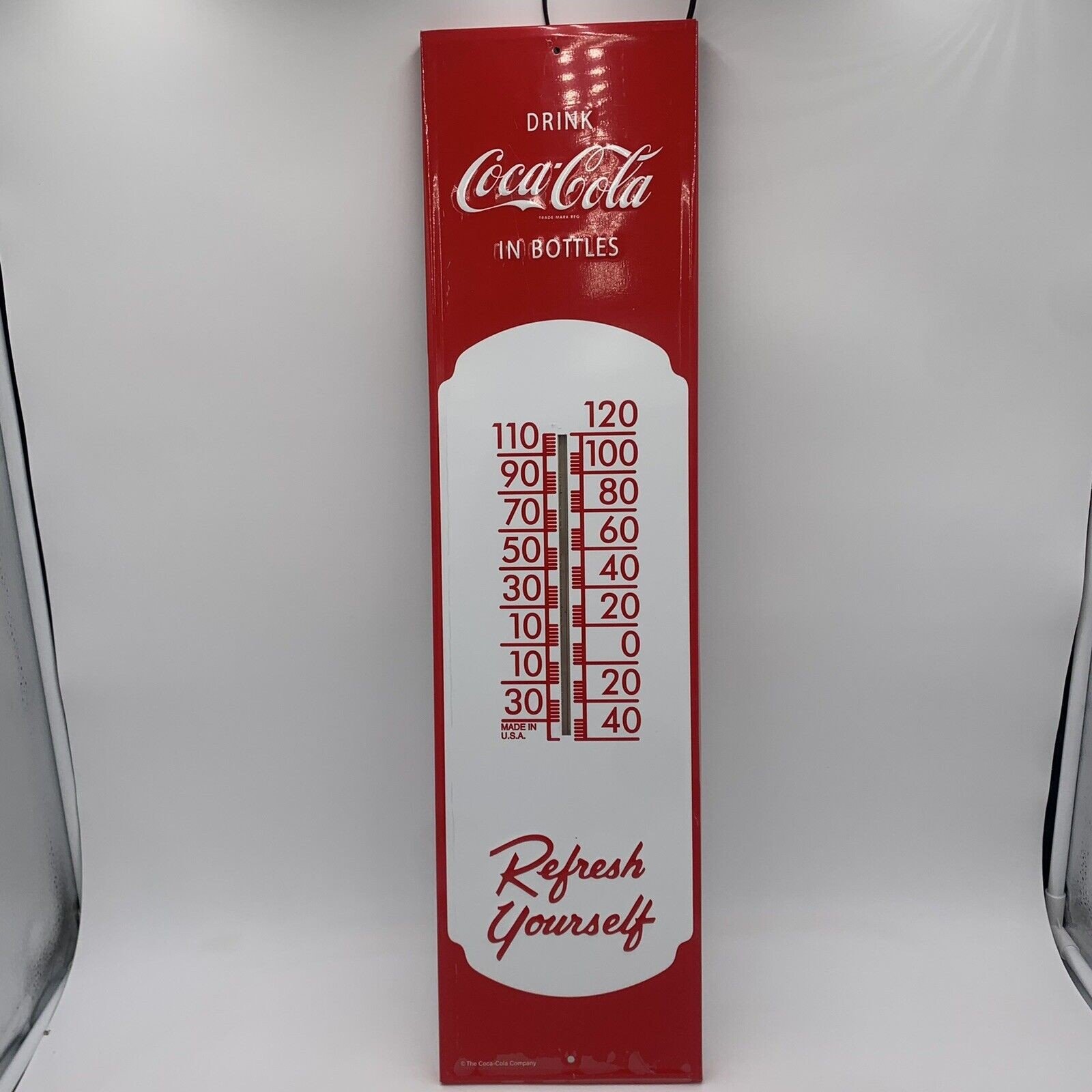Coca-Cola Vintage Metal Thermometer - Retro Style