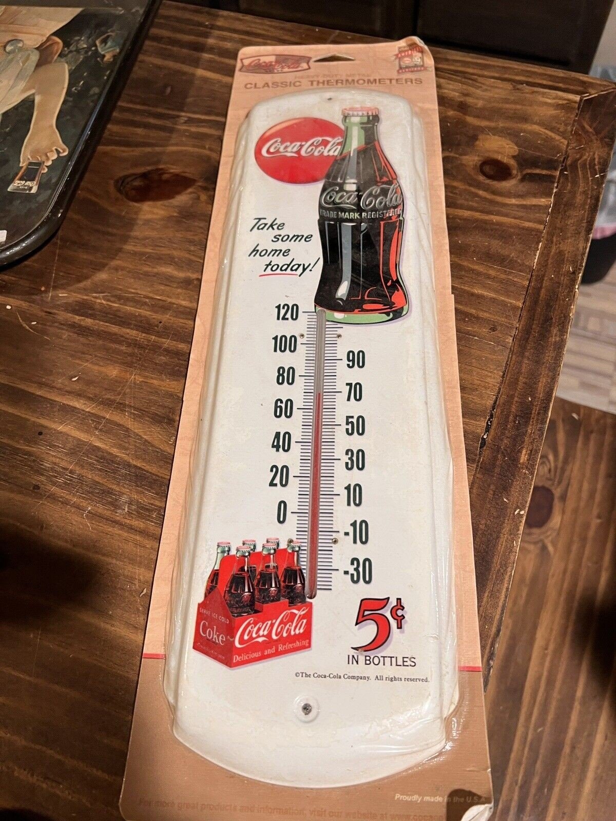 Vintage 17-Inch Coca-Cola Wall Thermometer for Collectors