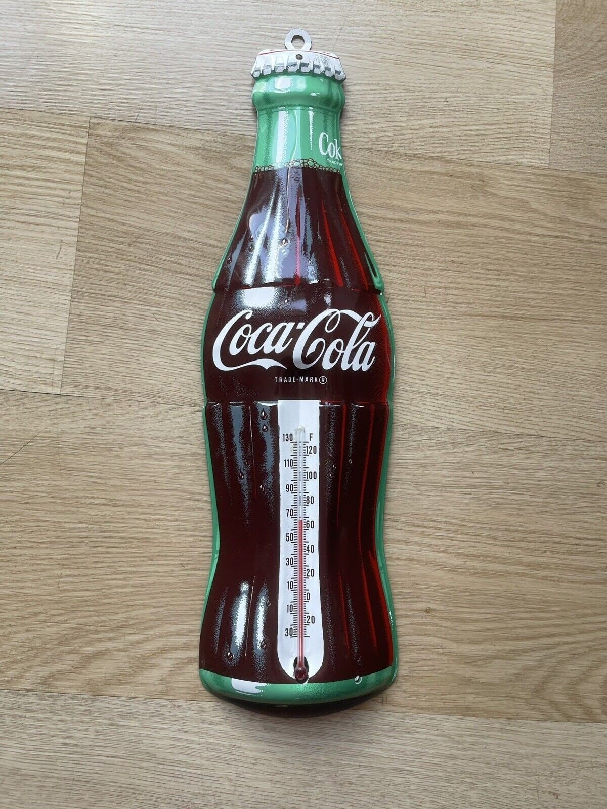 Coca-Cola Vintage 16” Tin Thermometer - Classic Decor