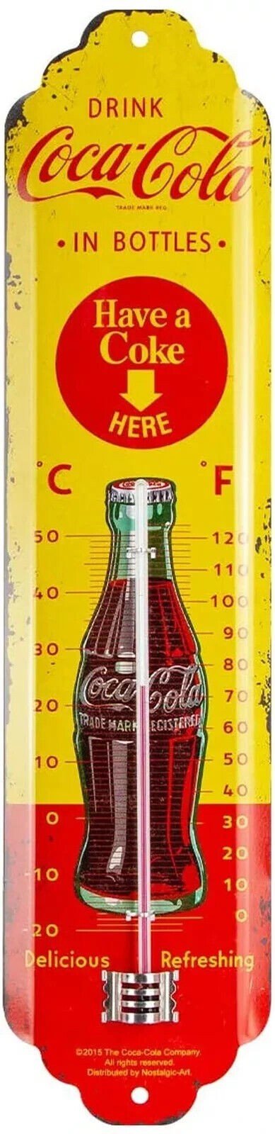 Coca Cola Retro Wall Thermometer - Vintage Style