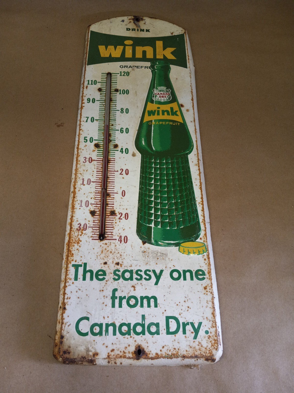 Vintage Canada Dry Soda Advertising Thermometer for Collectors