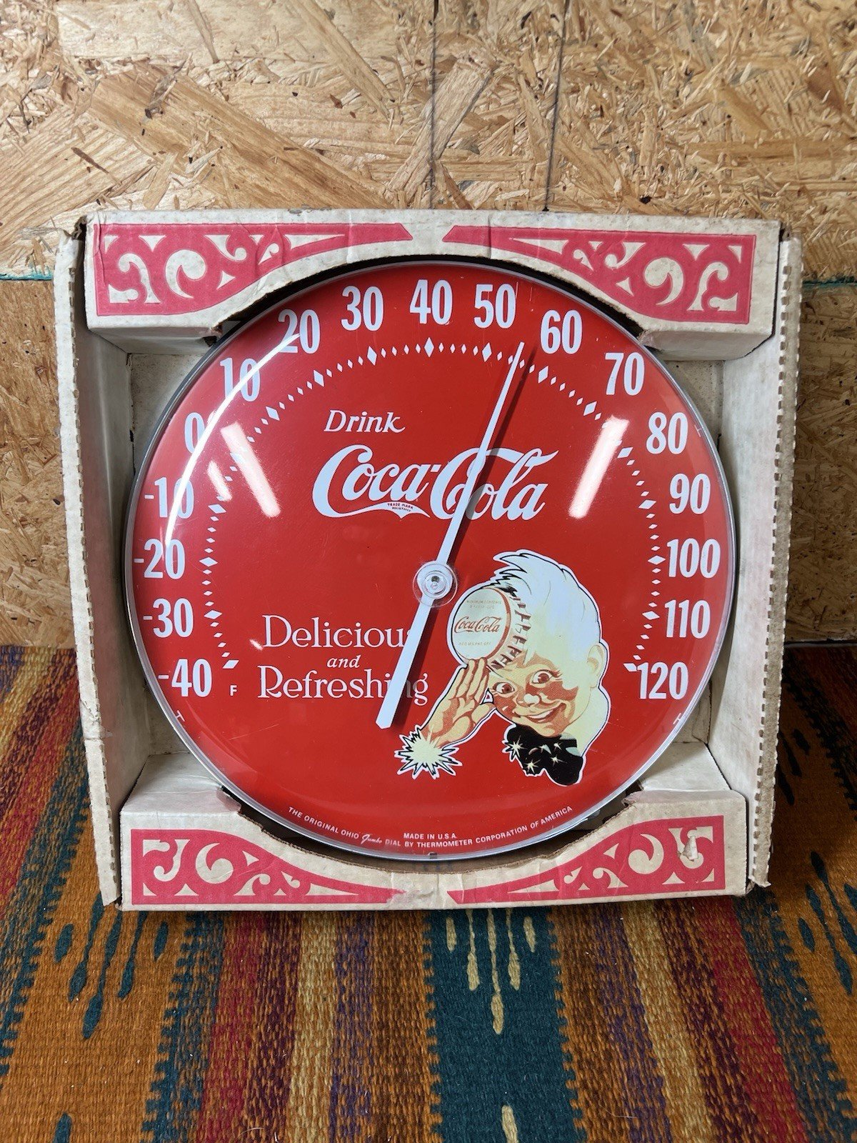 Coca-Cola 1984 Vintage Jumbo Dial Thermometer – Collectible!