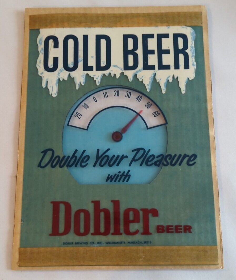 Rare Vintage Dobler Beer Thermometer & Sign