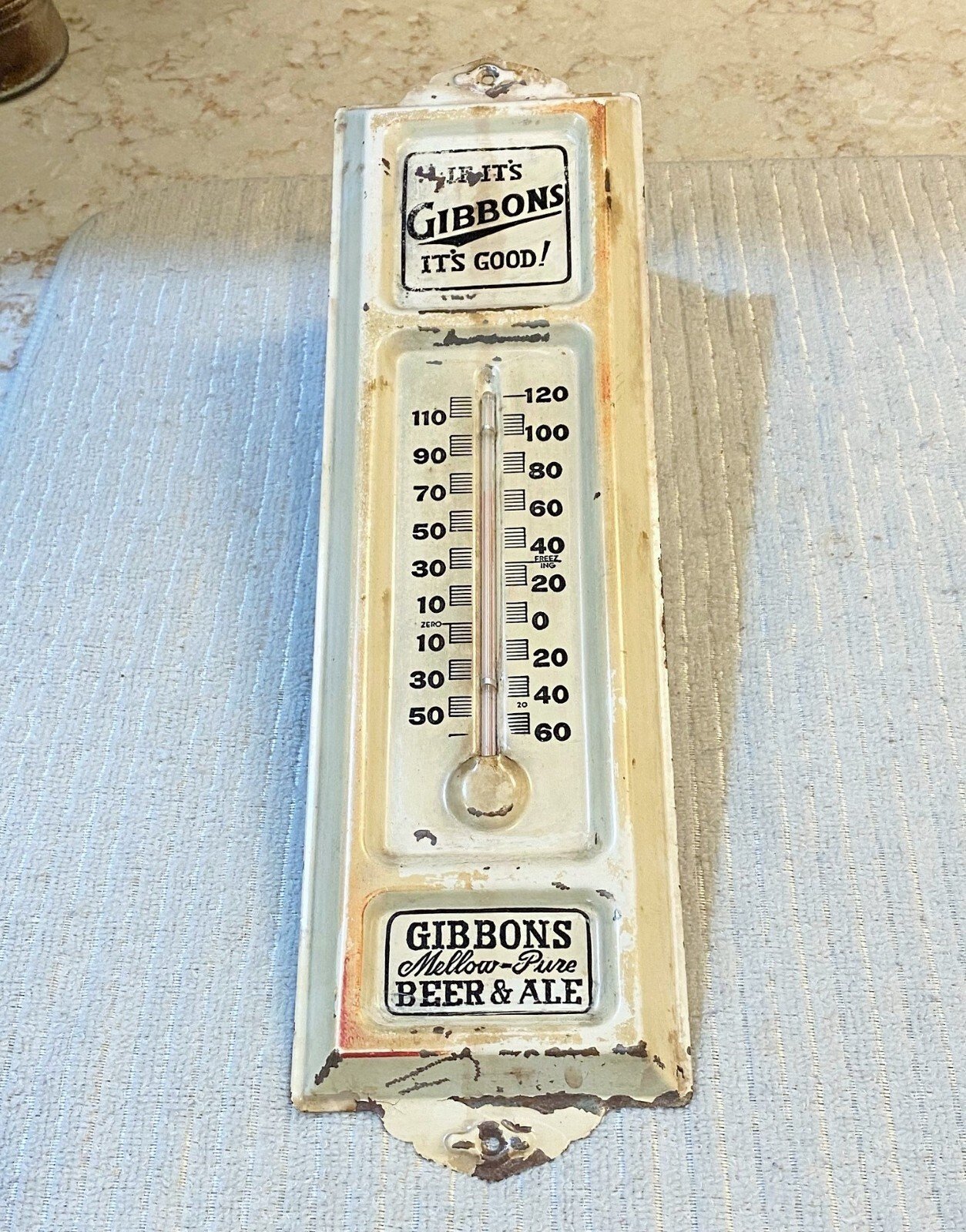 Vintage Gibbons Beer Thermometer - Antique Charm