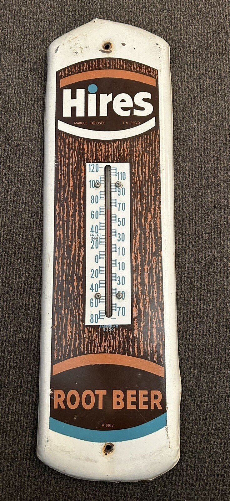 Hires Root Beer Vintage Thermometer Sign - Shop Now!