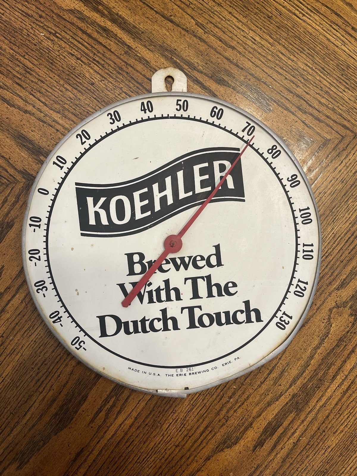 Koehler Beer Metal Thermometer Sign - Vintage Charm