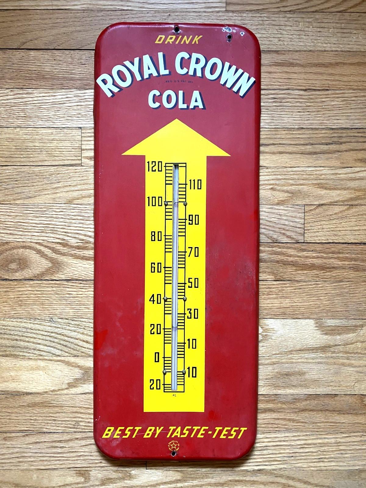 Royal Crown Cola Vintage Thermometer - Classic Design