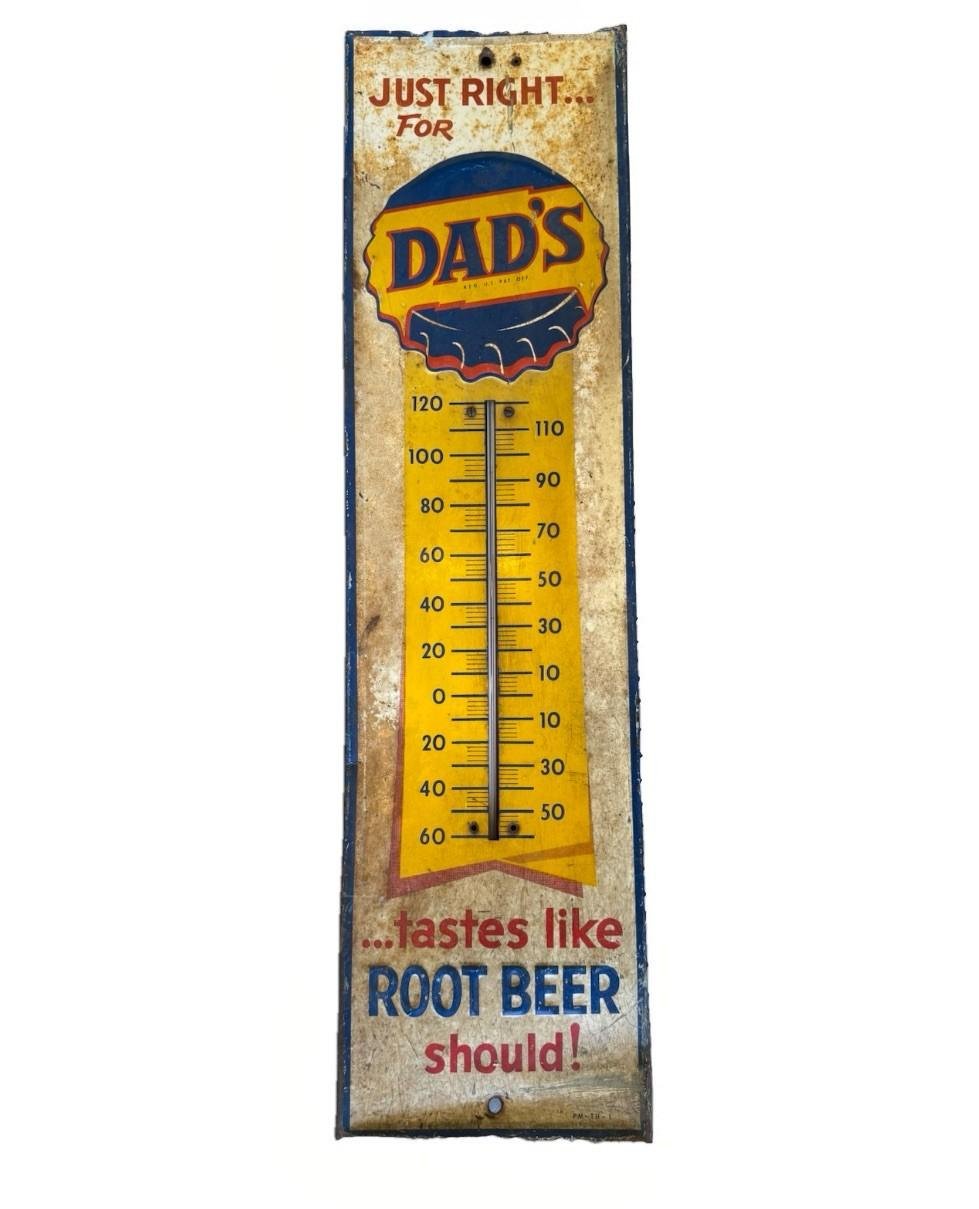 Dad's Root Beer Vintage Thermometer Sign for Sale