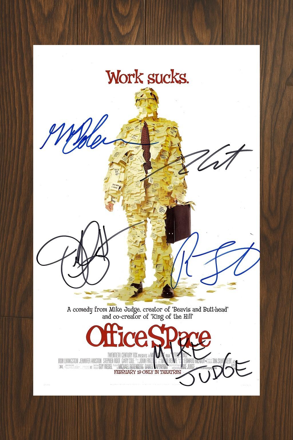 Signed Office Space Movie Poster 11x17 with COA