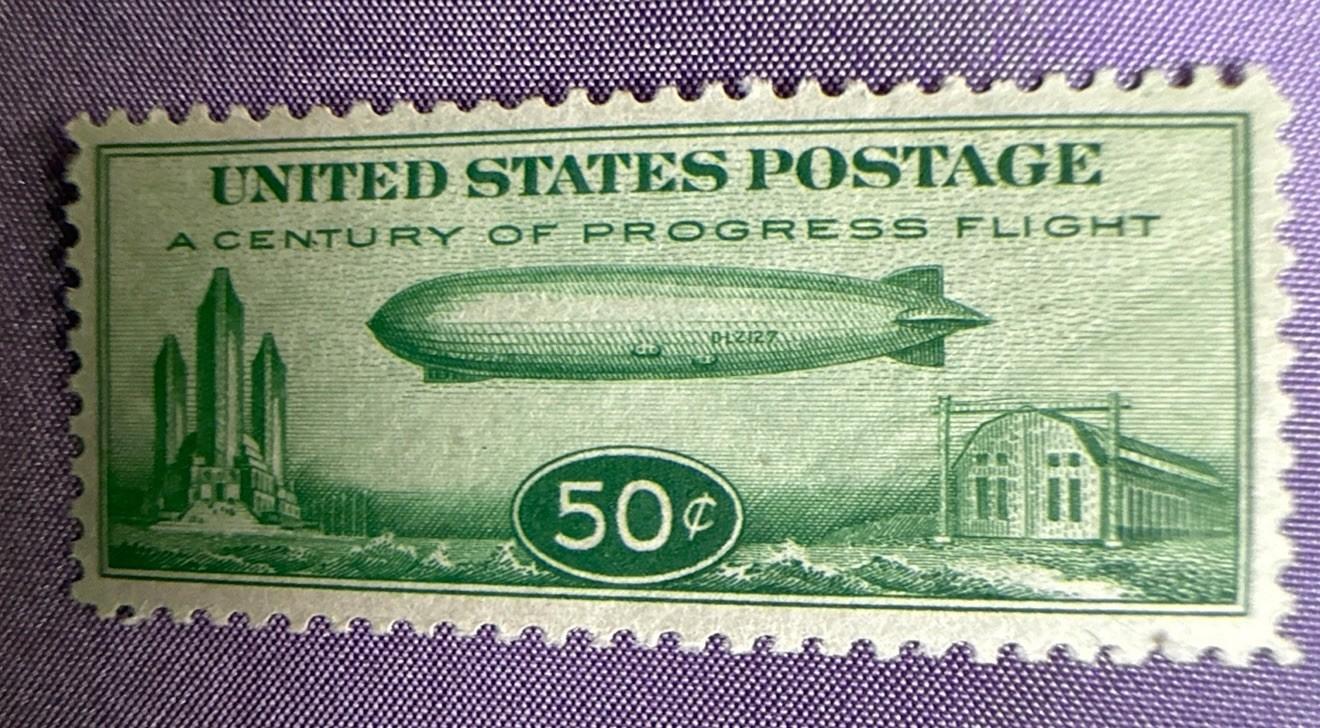 Rare 1933 U.S. 50¢ Graf Zeppelin Stamp