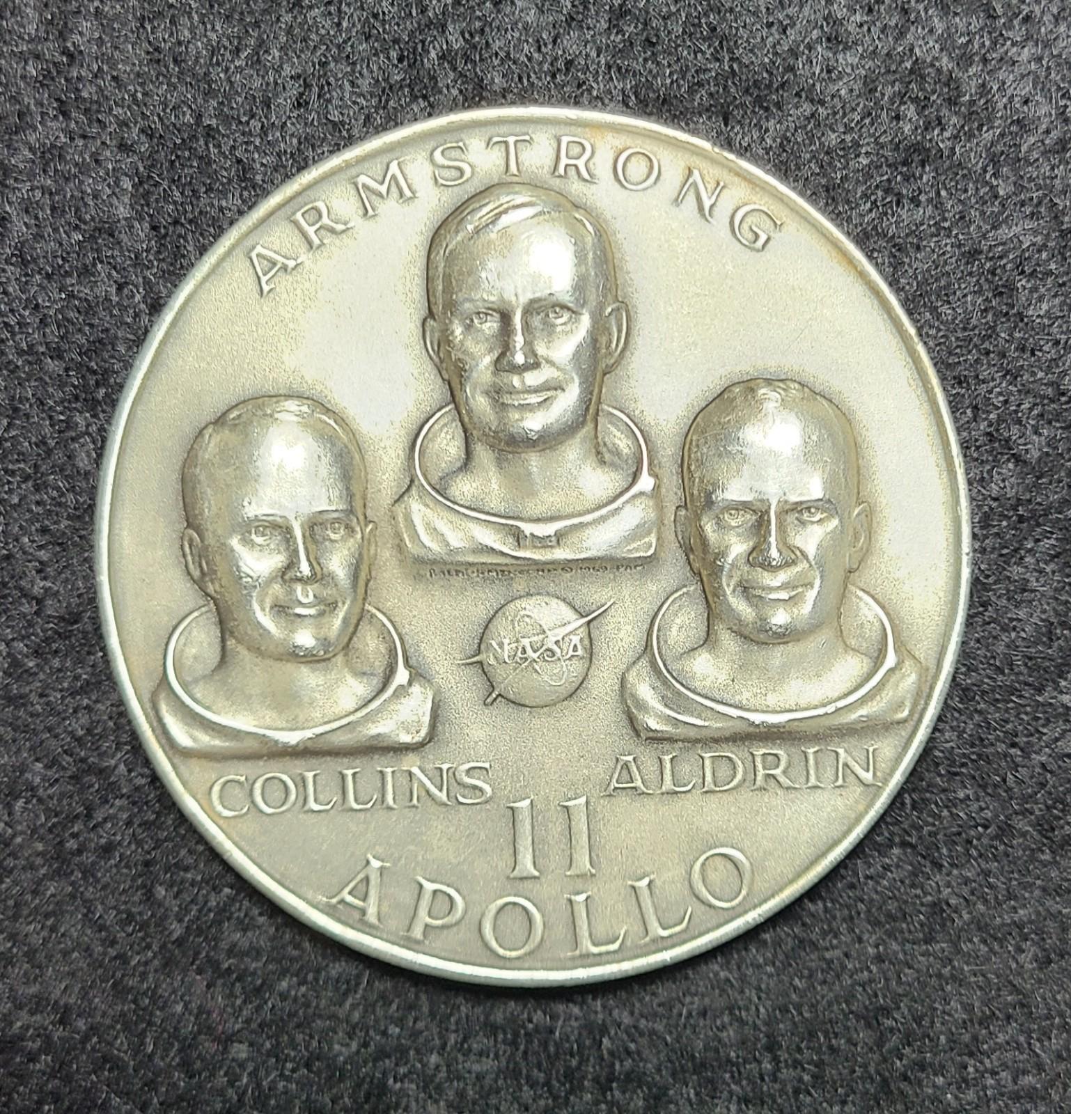1969 Apollo 11 Moon Landing Silver Medal - 4.79 oz