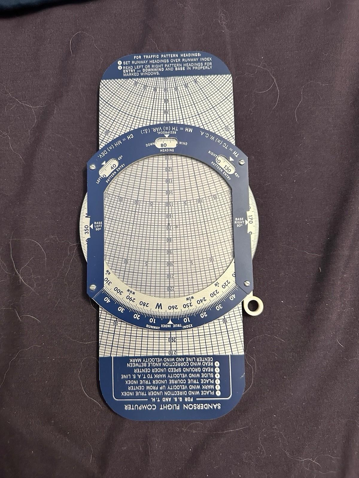 Vintage Sanderson Flight Computer SC-3A Collectible