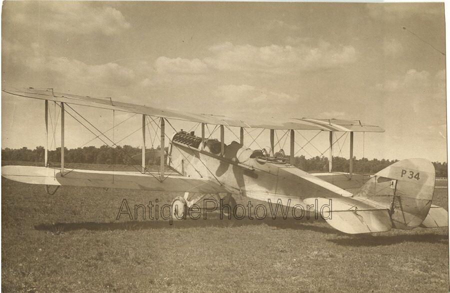 1920s Antique Biplane Photo - Vintage Aviation Collectible