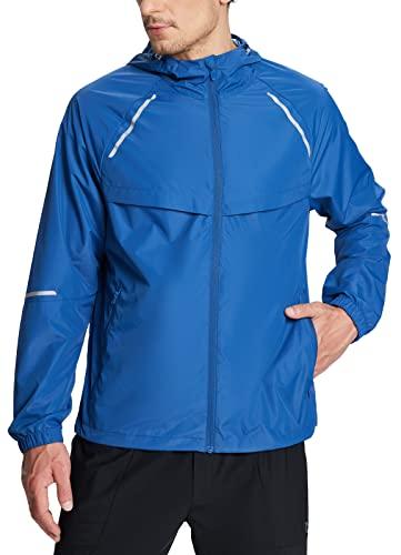 BALEAF Men's Lightweight Blue Running Jacket - Packable