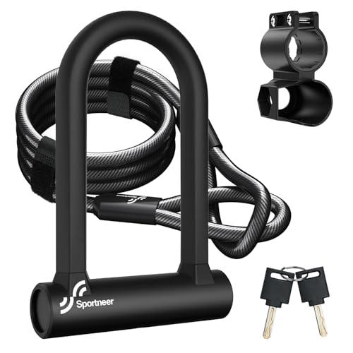 Sportneer Heavy Duty Bike Lock & Security Cable