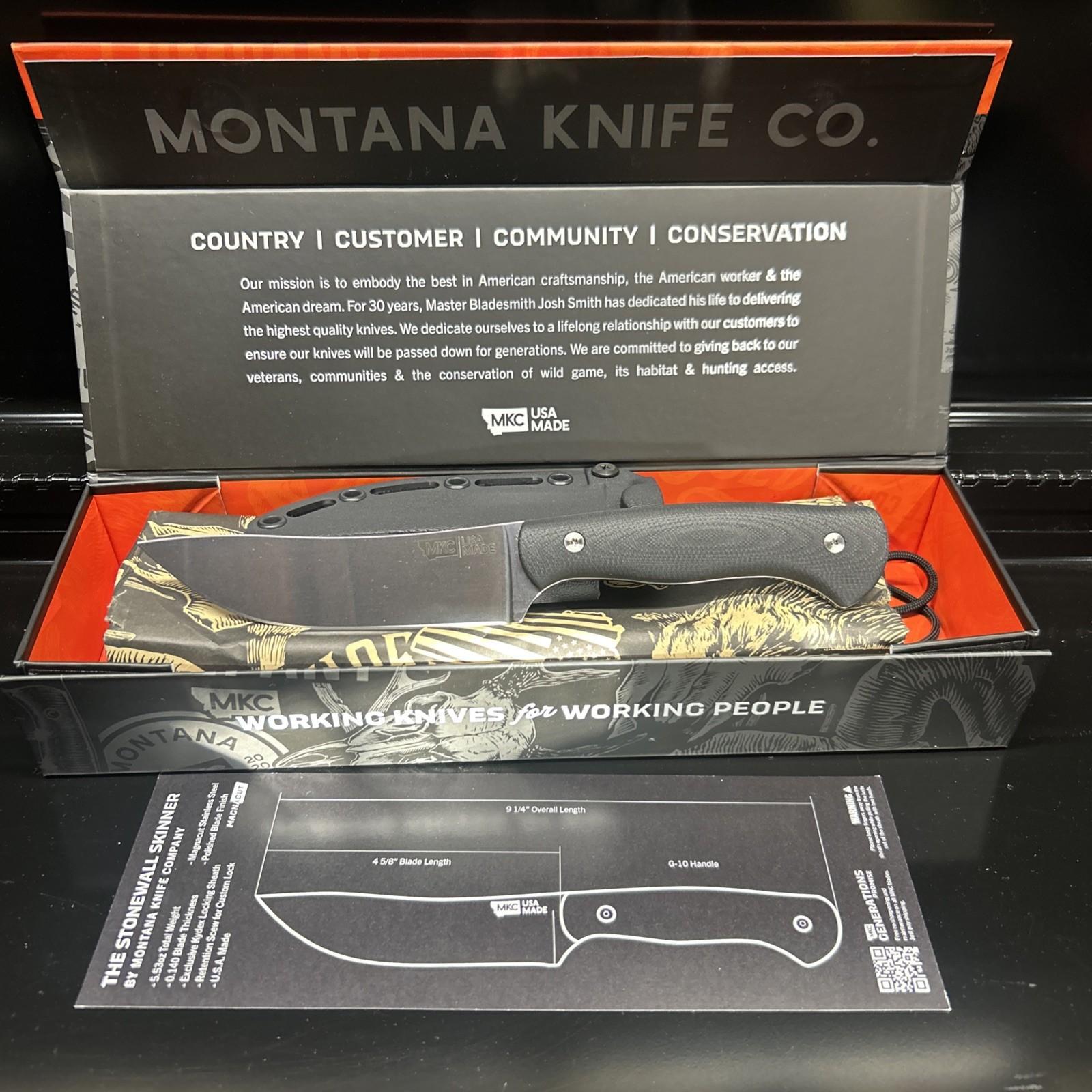 Montana Knife Magnacut Stonewall Skinner - Black