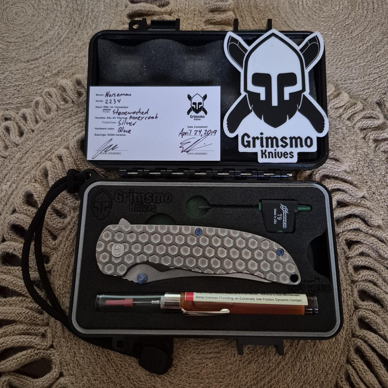 Norseman Grimsmo Silver Honeycomb Knife - RWL34 Edition