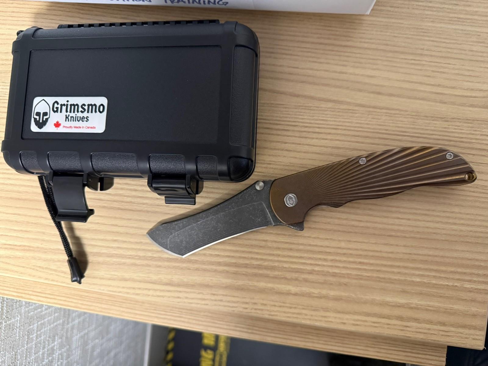 Grimsmo Norseman Knife - Bronze Starburst Finish