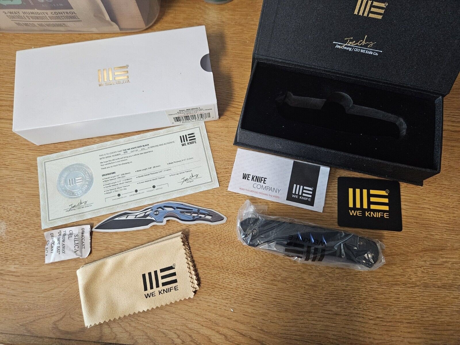 Limited Edition We Knife Seer Black Titanium 20CV