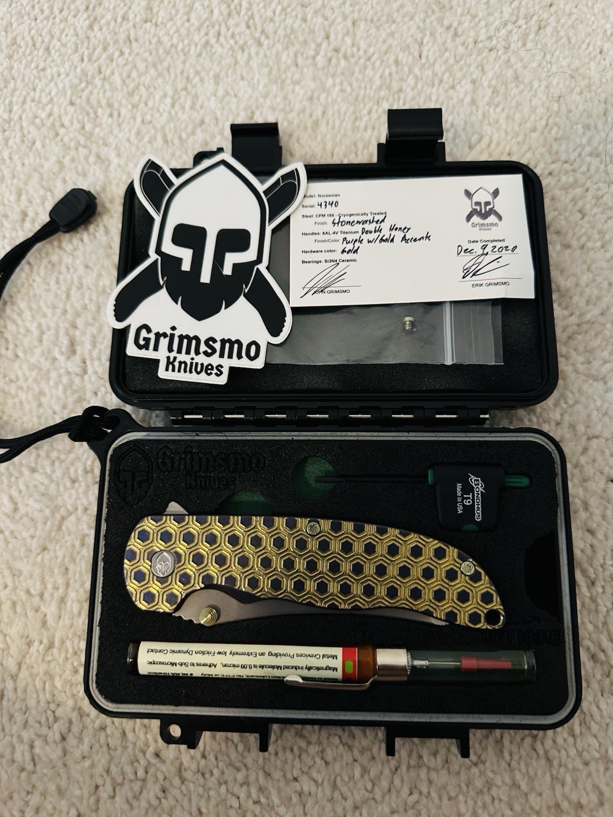 Grimsmo Norseman #4340 - Stunning Purple Gold Blade