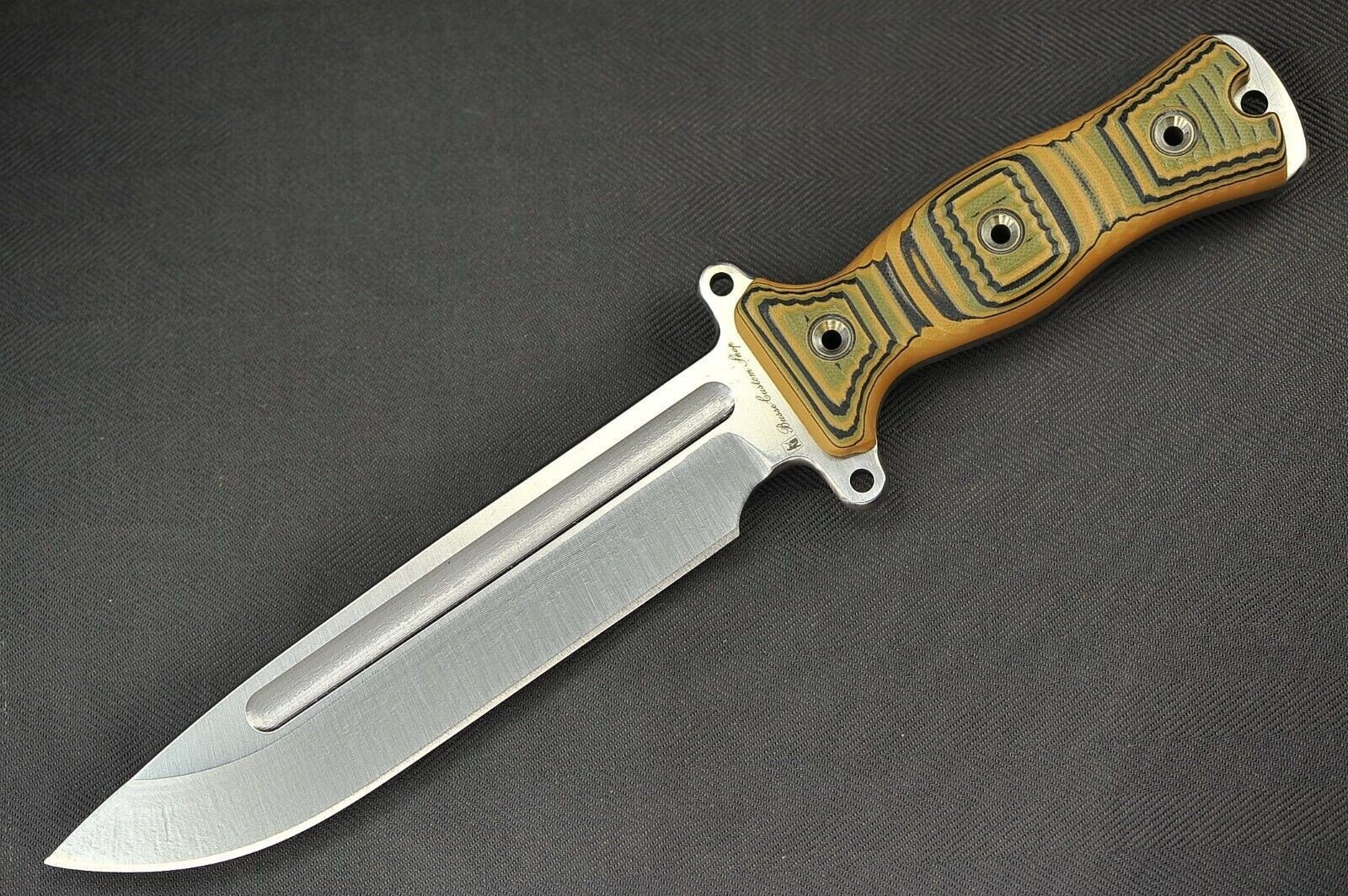 Busse TGLB Knife - Brown/Olive/Black Finish