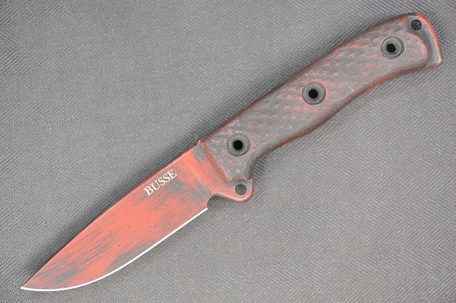 Busse Combat S.C.A.B.S. Red/Black Cerakote Knife