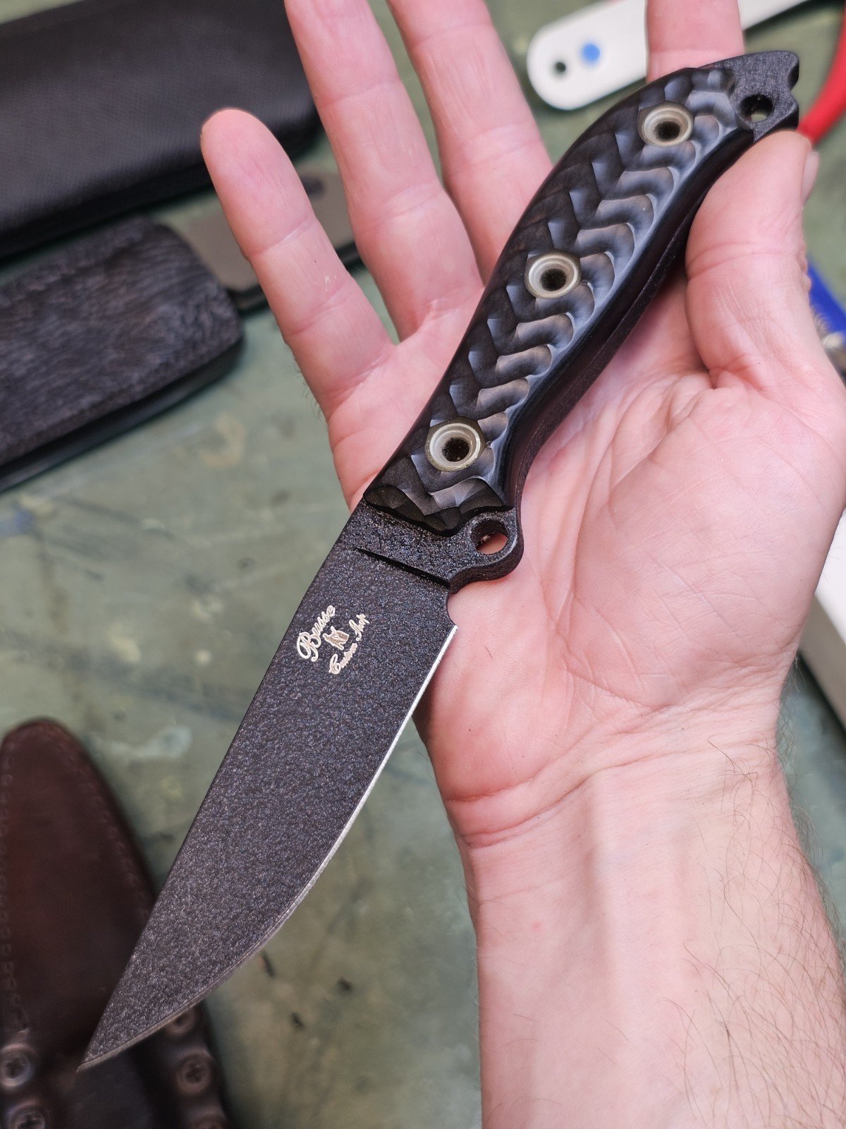 Busse Combat Meaner Street Custom Knife - Blacked Out