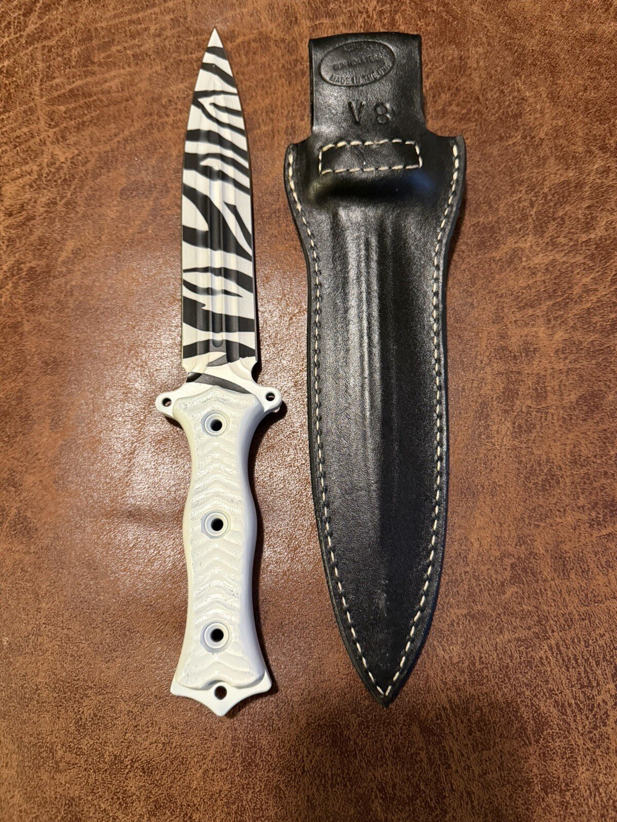 Busse FMV8 Zebra Stripe Knife with Sheath - Shop Now