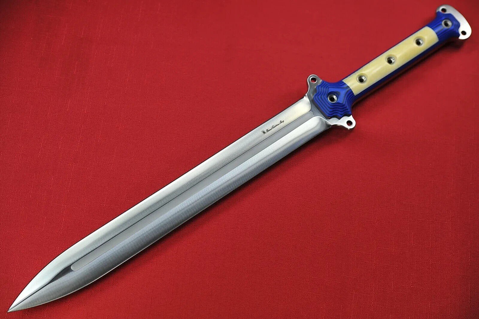 Busse Custom Gladius Knife: Giraffe Bone Handle