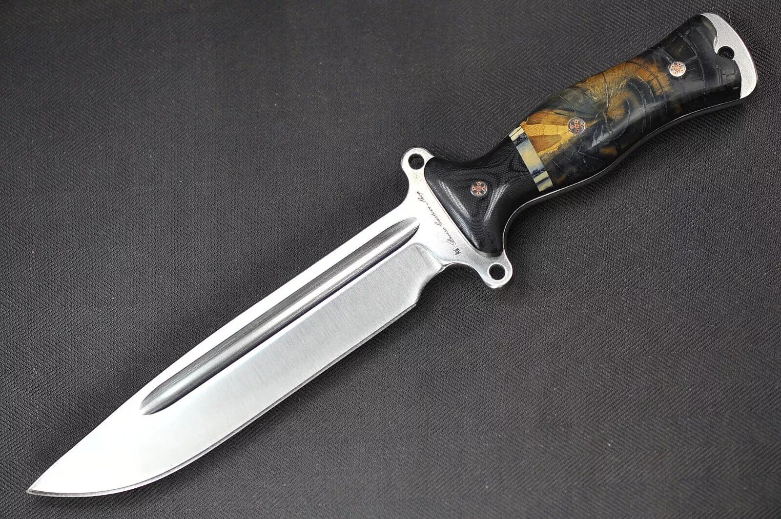Busse Custom TGULB Knife - Satin Finish G10 Handle