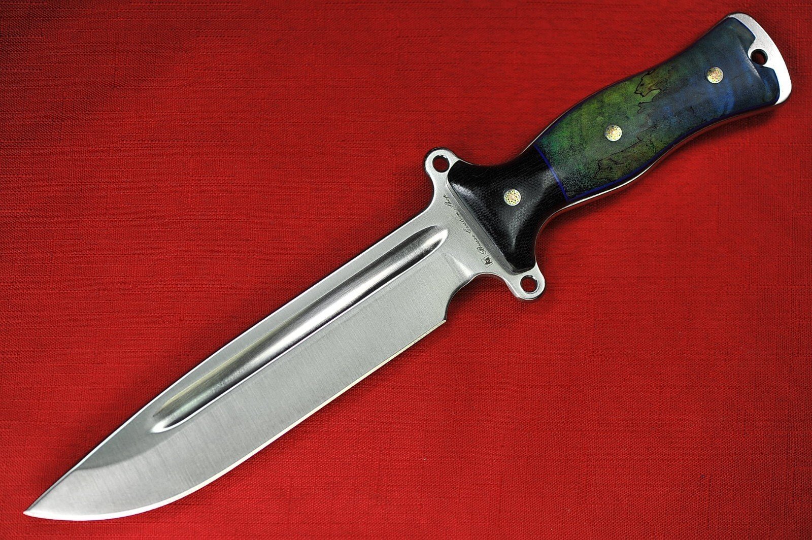 Busse Custom TGULB Knife: Satin Maple Handle
