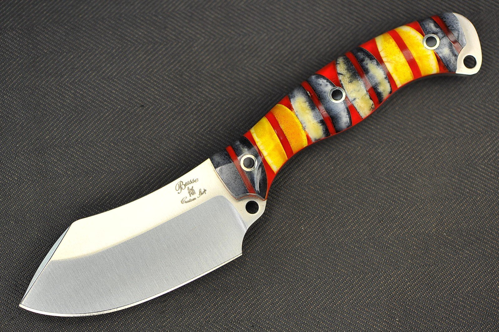 Busse Custom Mini MUK Knife - Stacked Bones Edition
