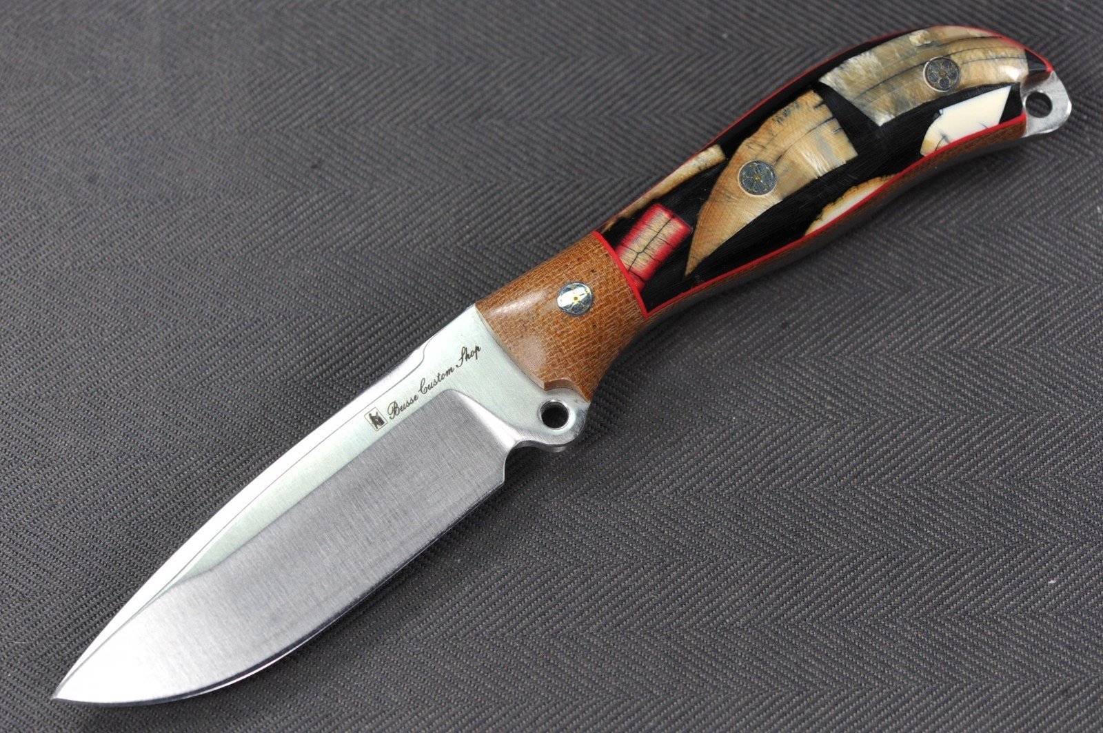 Busse Custom Mountain Duty Knife - Satin Micarta