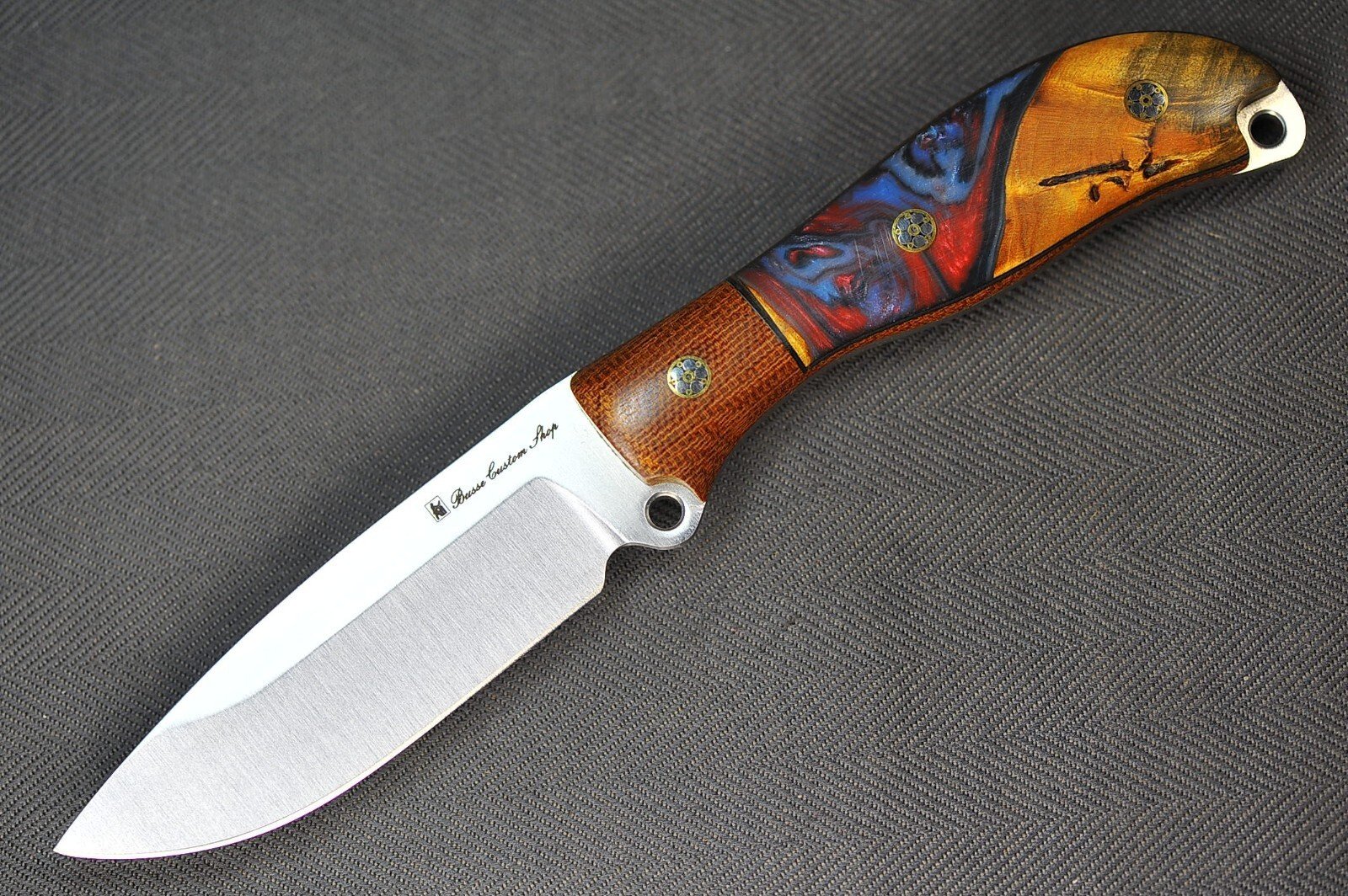 Busse Custom Mountain Duty Knife - Tan Canvas
