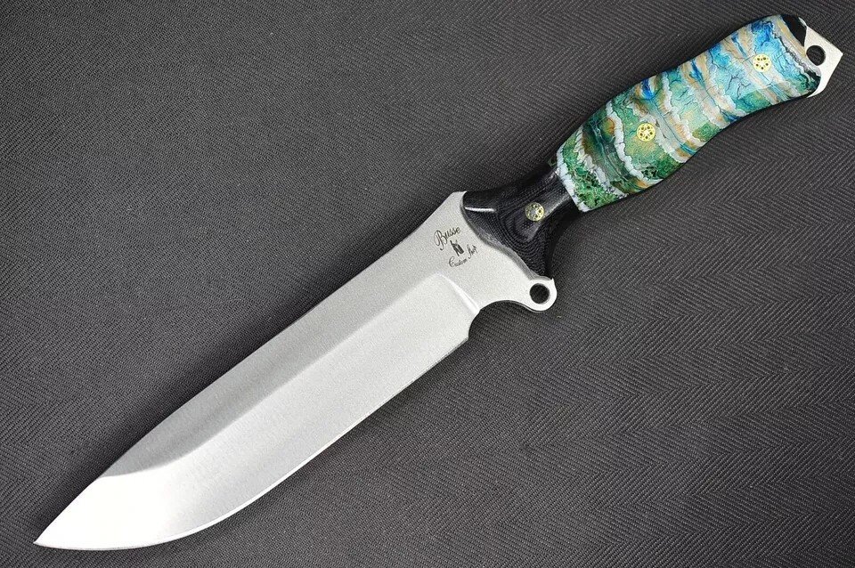 Busse Combat SJTAC Knife: Satin Blade, Marble Handle