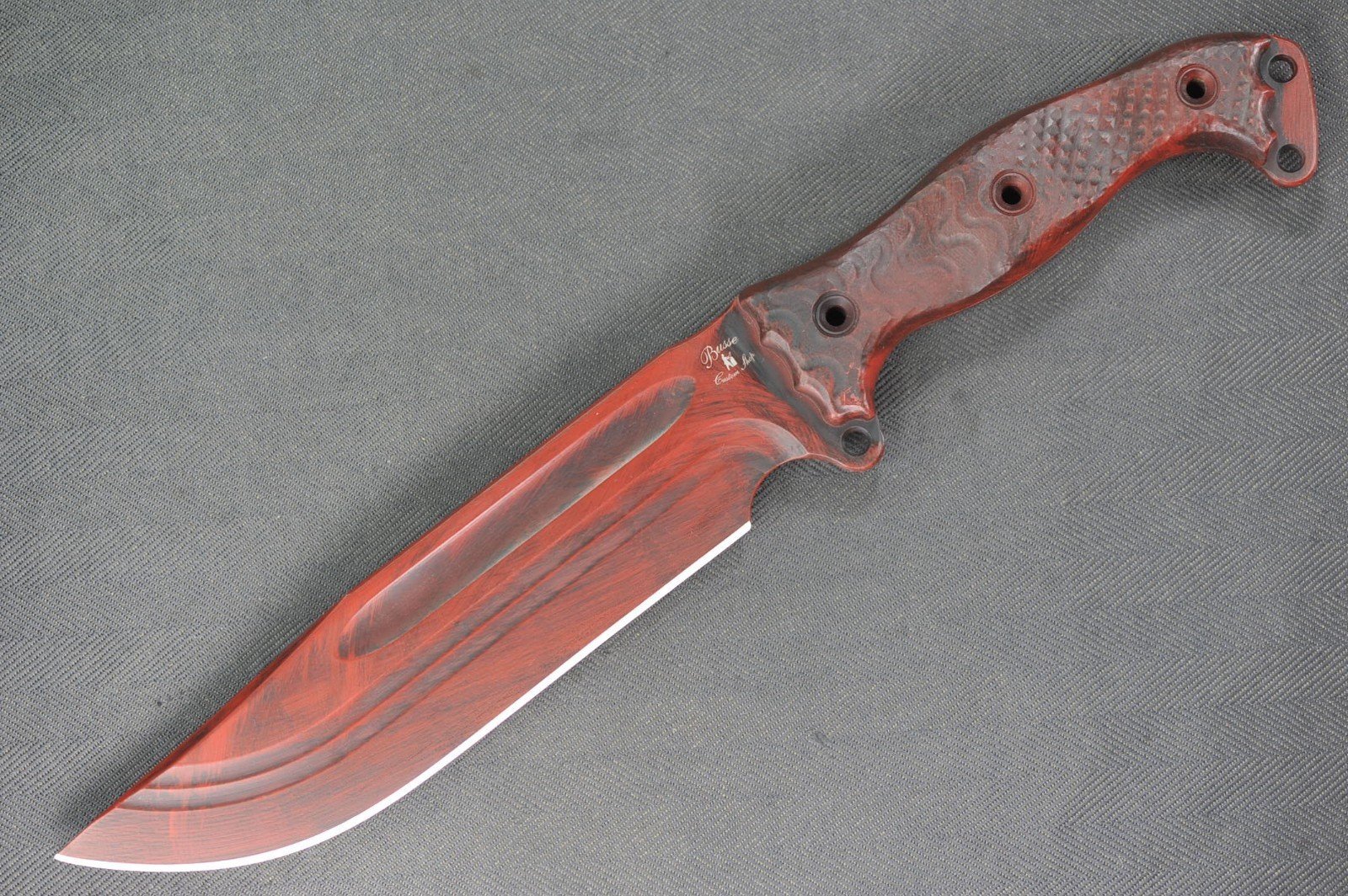 Busse Patriot Heart Knife - Special Edition Red/Black